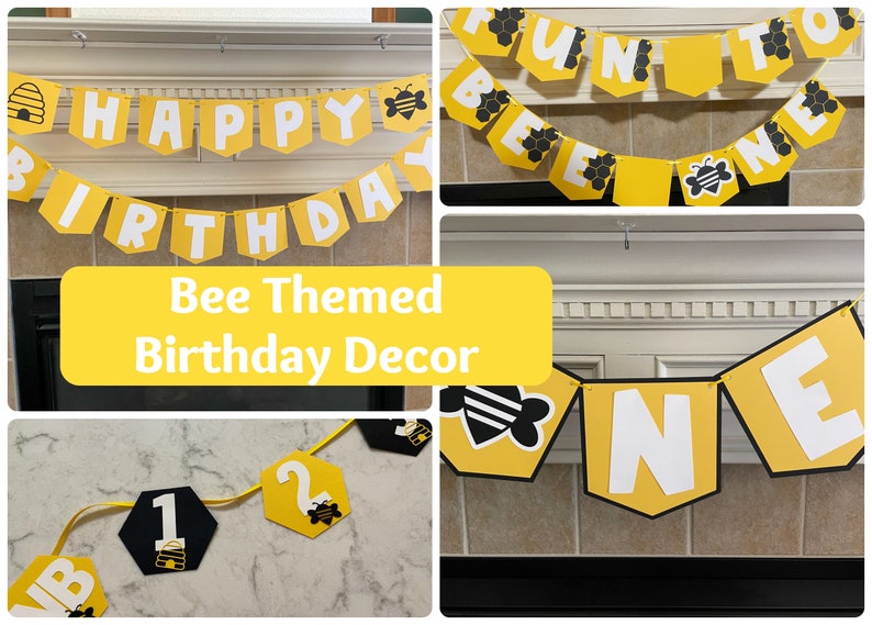 Bumble Bee Themed Birthday Decorations First Birthday - Etsy