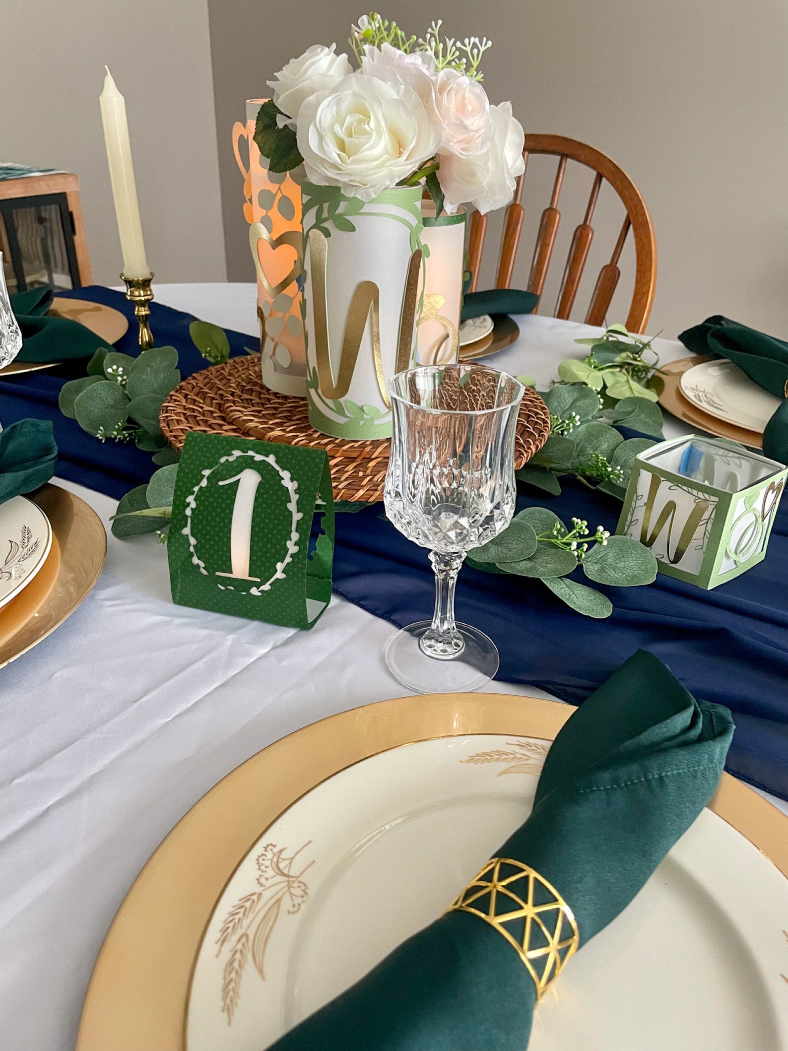 Customizable, Personalized Centerpiece, Lighted Centerpiece Set, Table ...