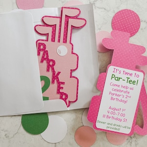 Girl Golf Invitations, Girl Golf Theme Birthday Invitations, Handmade ...