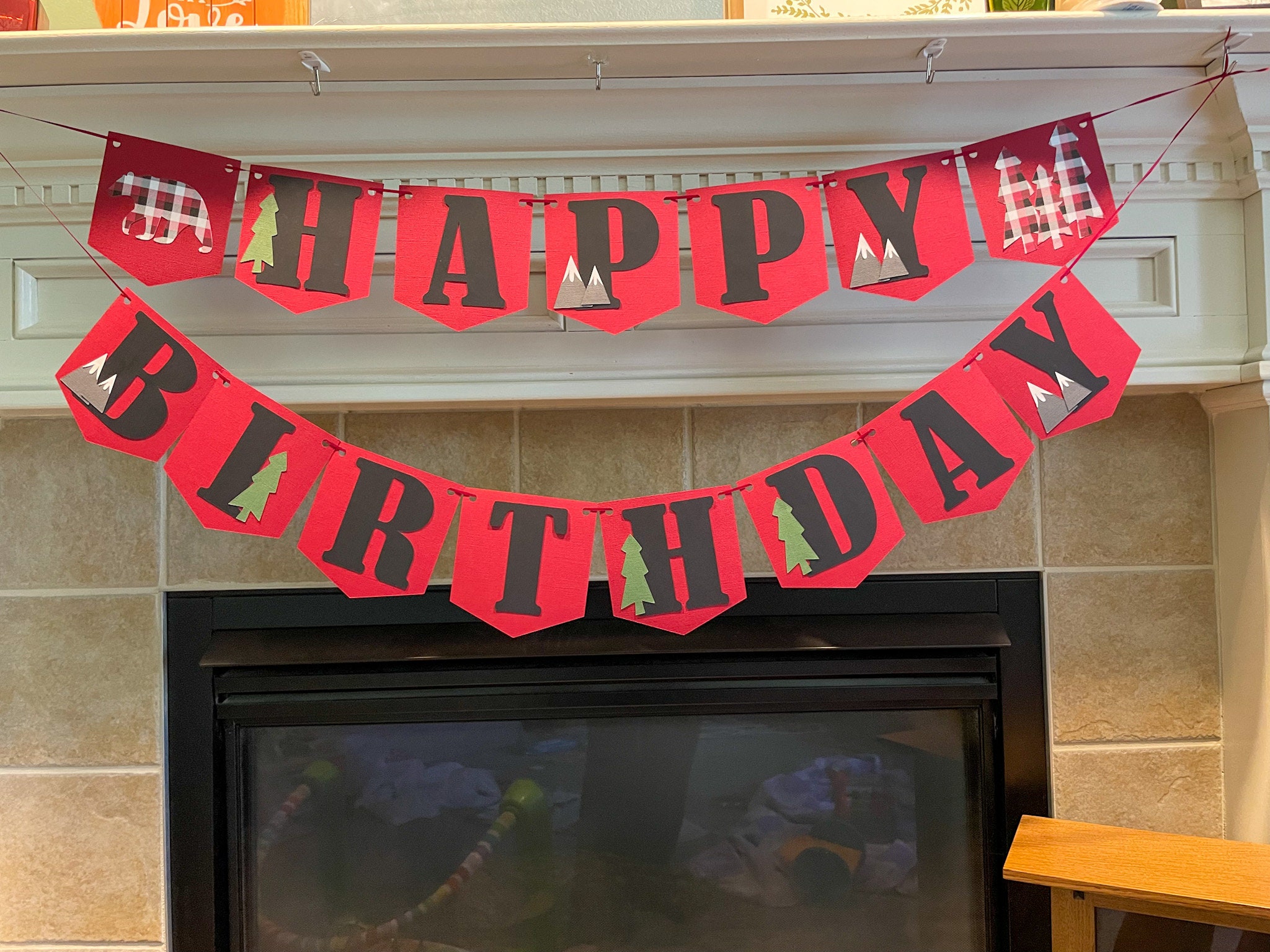 Outdoors Themed Birthday Decor, Camping Themed Birthday Decorations ...