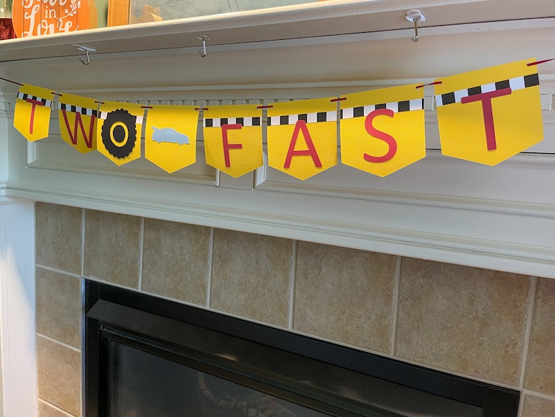 Racing and Racecar Themed Birthday Decorations, Two Fast Birthday Decor ...