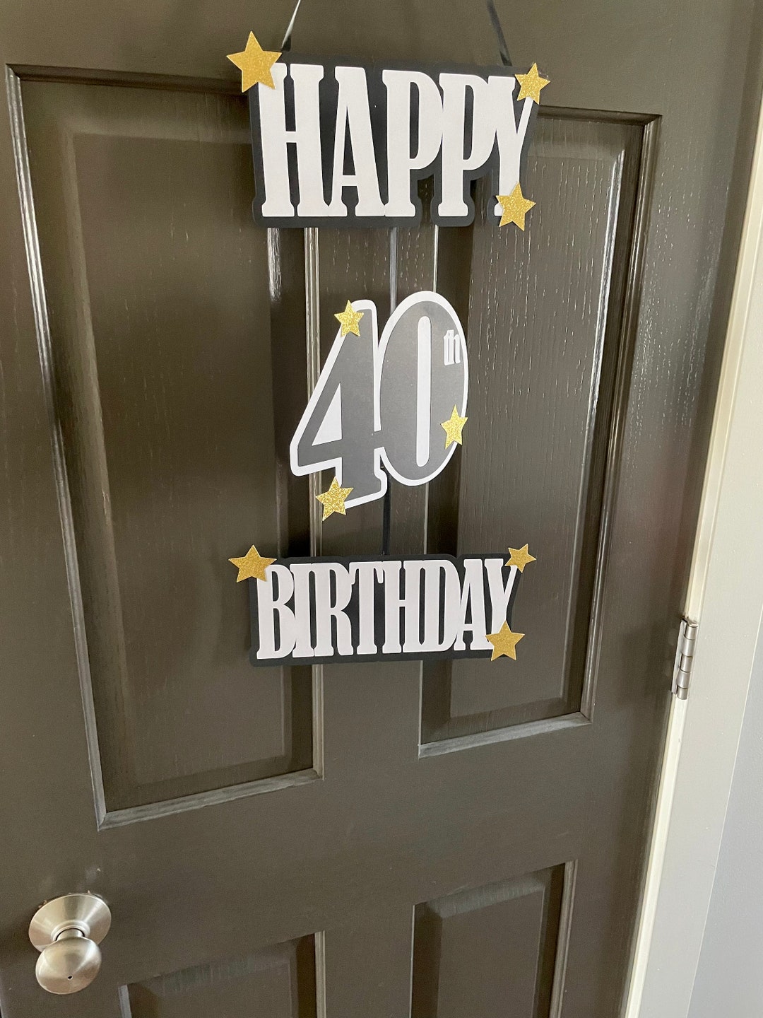 40th, 50th, 60th Themed Birthday Door Sign, Any Age Birthday Door ...