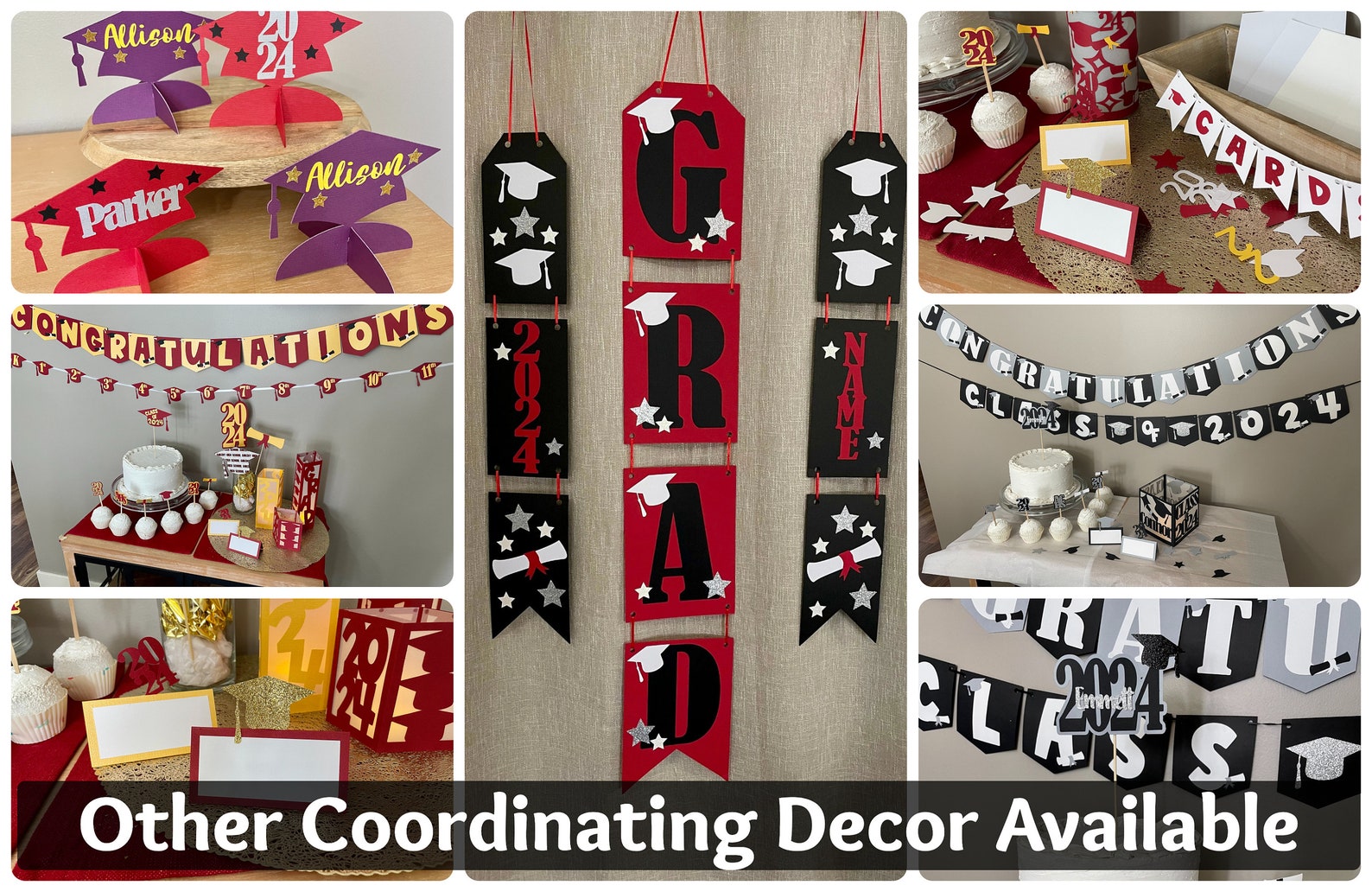Graduation Table Decor, Coordinating Package - Customizable Graduation ...