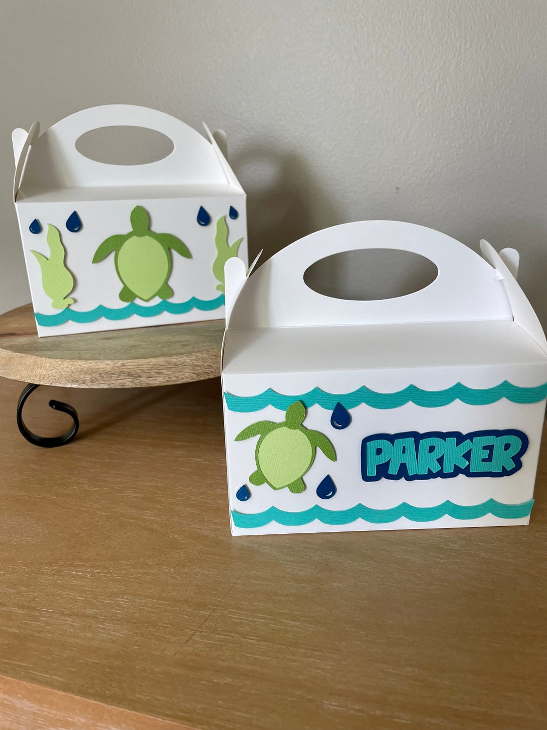 Sea Turtle Gift Box, Sea Turtle Ocean Party Favor Box, Sea Turtle Ocean ...