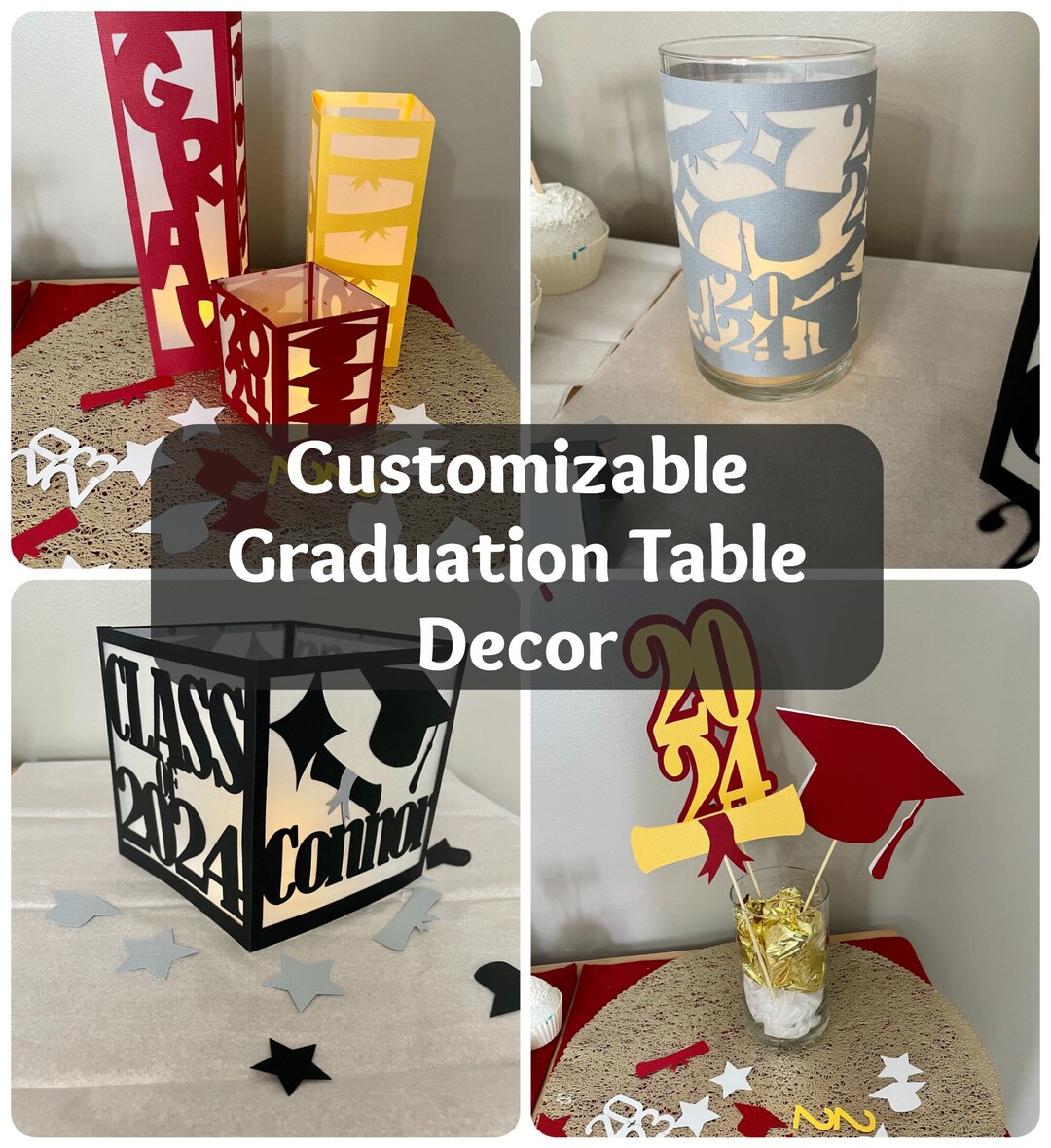 Graduation Table Decor, Coordinating Package - Customizable Graduation ...