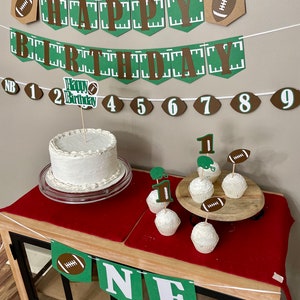 Football Themed Birthday Decorations, Football First Birthday, Football ...