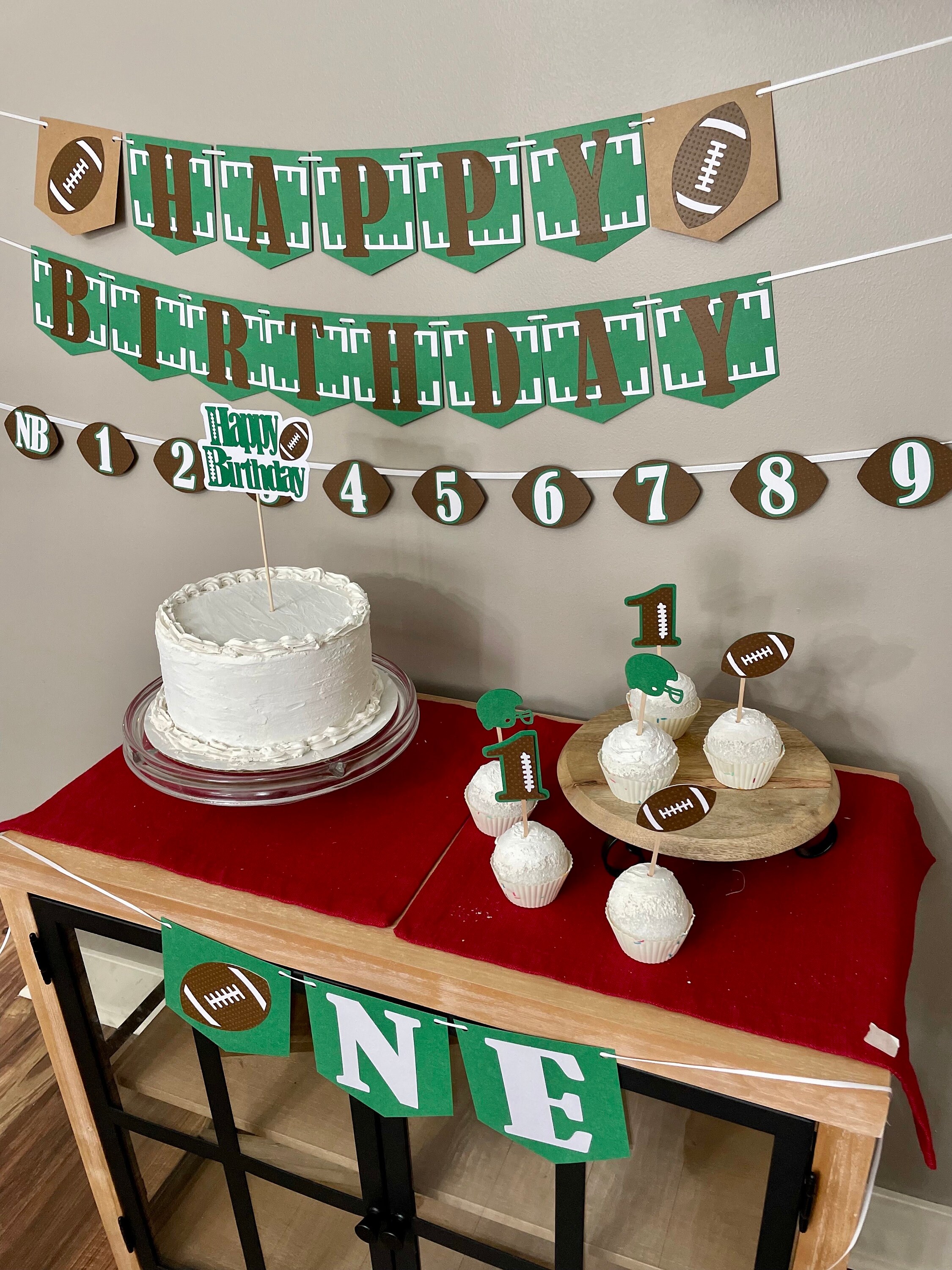 Football Themed Birthday Decorations First Birthday Decor Pack - Etsy