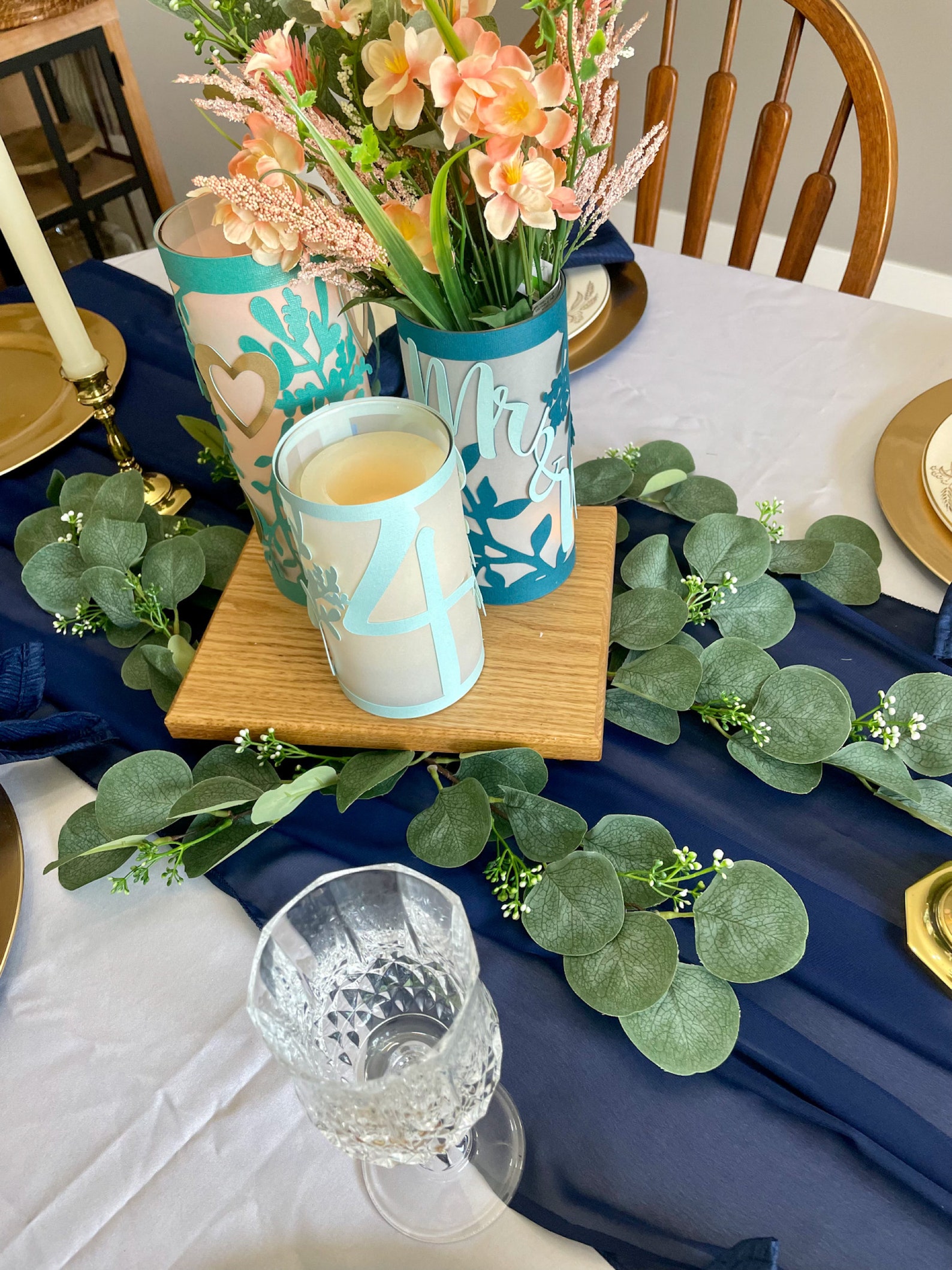 Customizable, Personalized Centerpiece, Lighted Centerpiece Set, Table ...