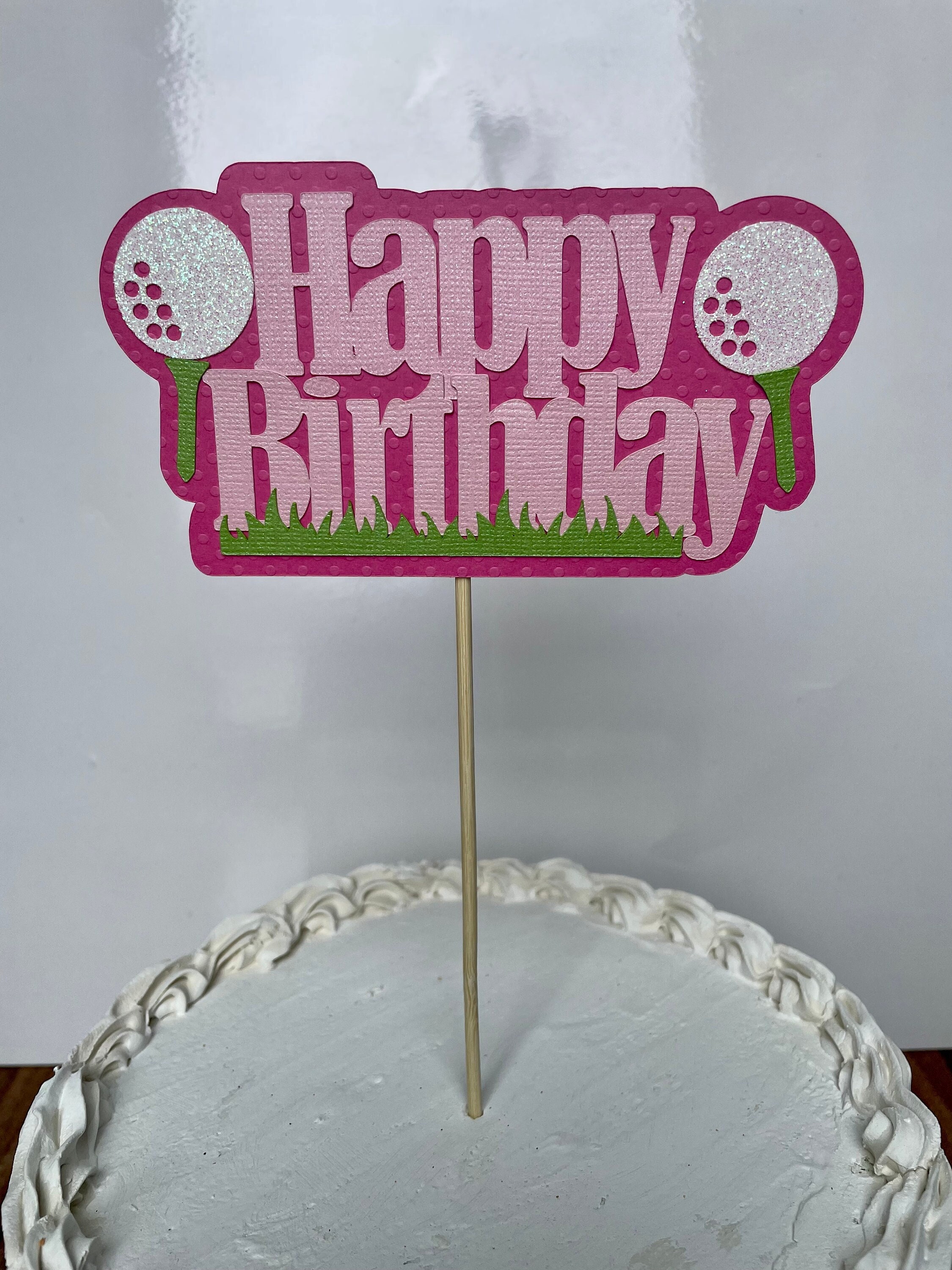Girl Golf Themed Cake and Cupcake Toppers, Hole in One Birthday ...