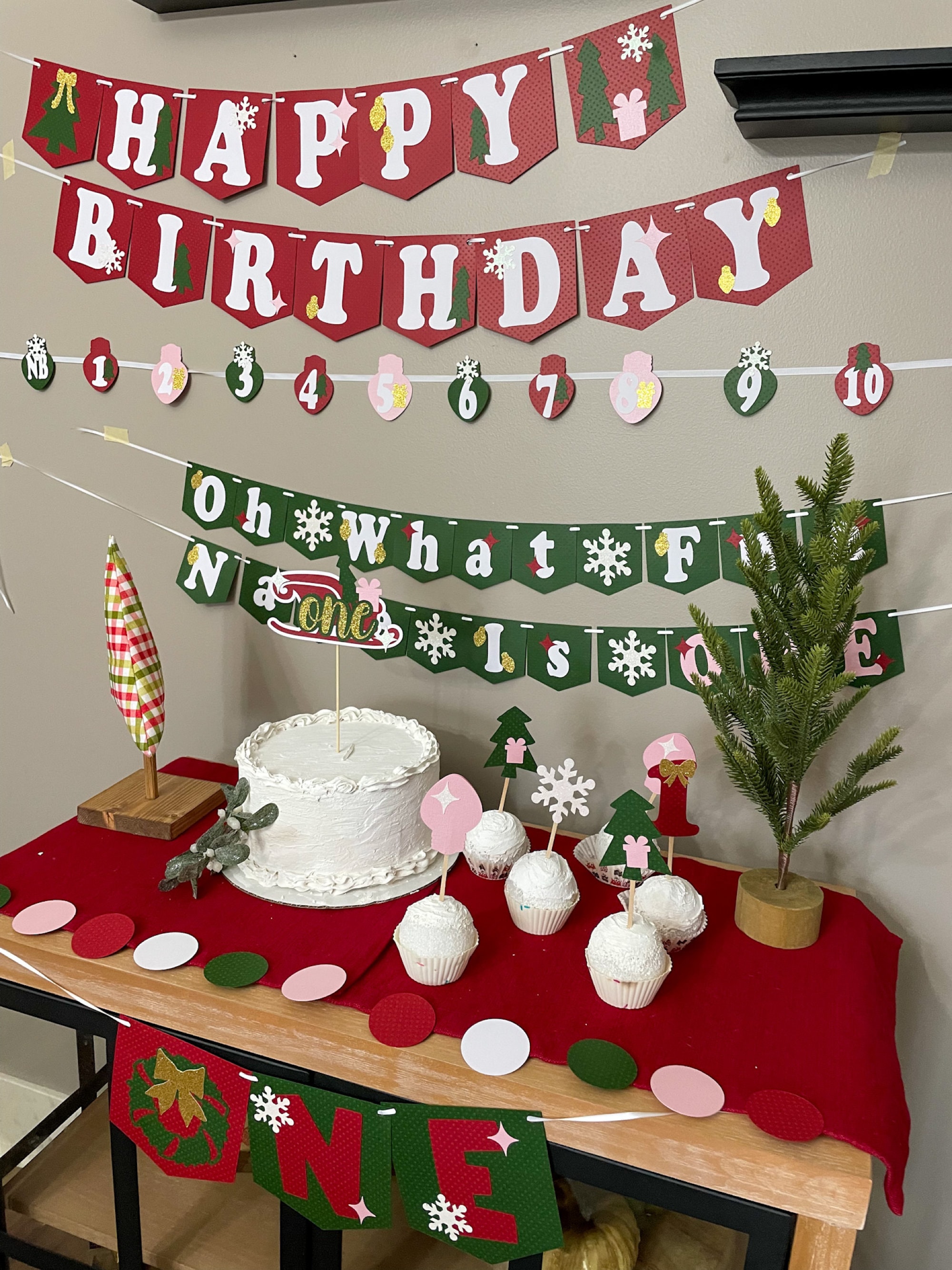 Christmas Themed Birthday Decorations Oh What Fun First - Etsy