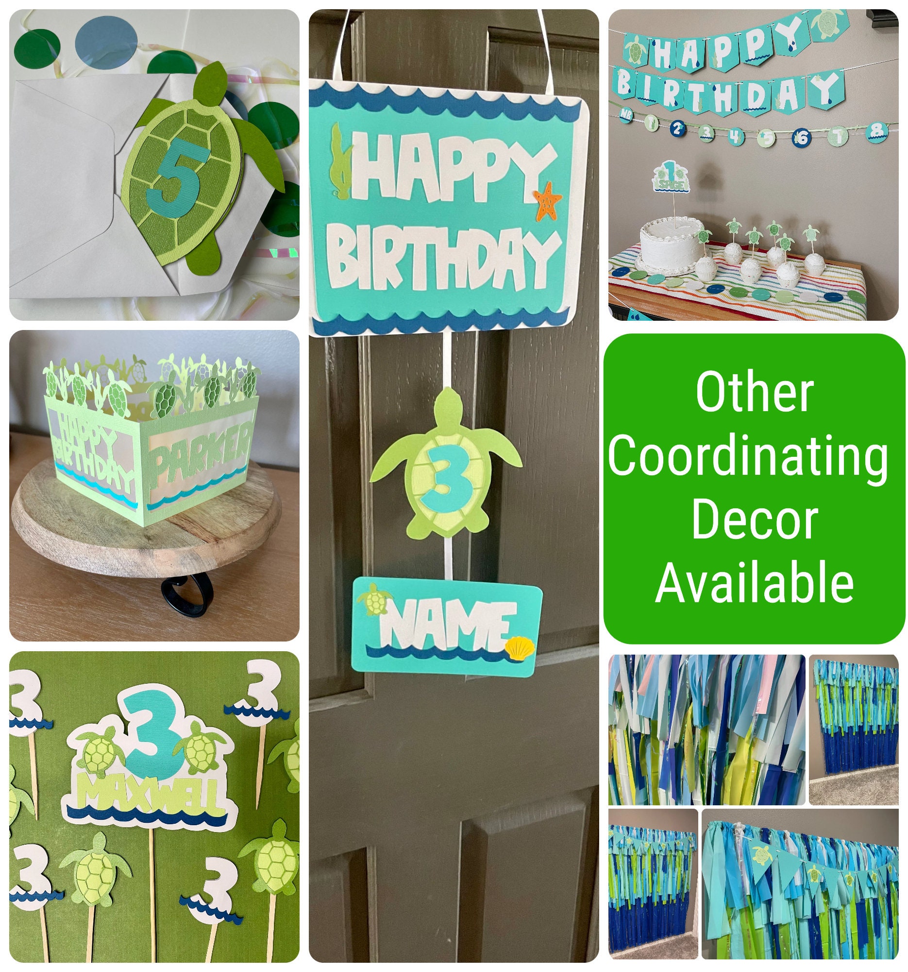 Sea Turtle Birthday Table Centerpiece, Sea Turtle Birthday Table ...