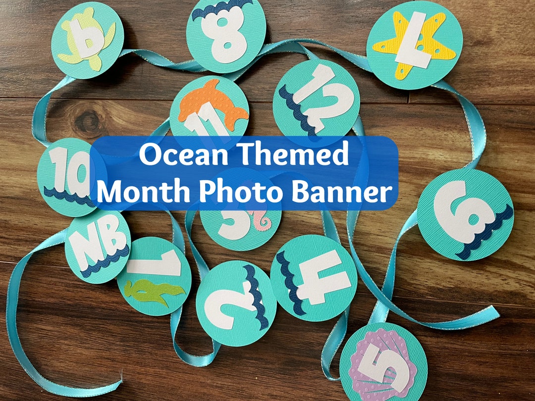 Ocean Themed Month Photo Banner, Underwater Themed Photo Banner for ...
