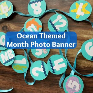 Ocean Themed Month Photo Banner, Underwater Themed Photo Banner for ...