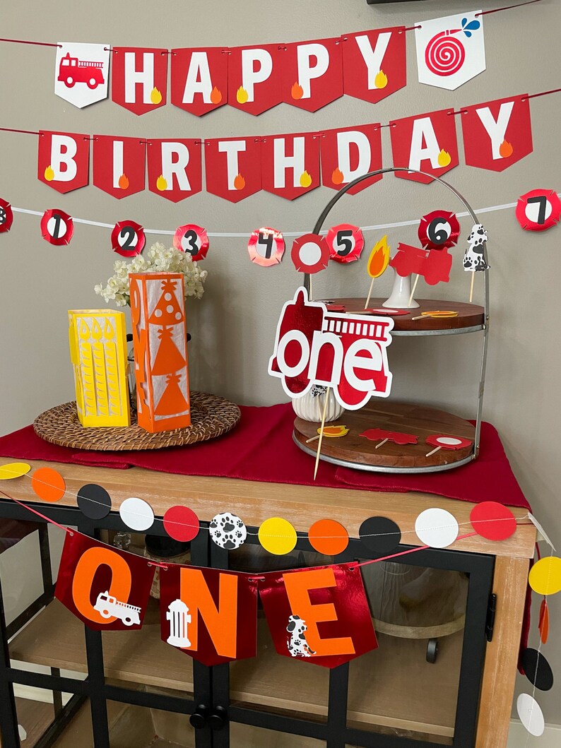 Fire and Firefighter Themed Birthday Door Sign, Firefighter Birthday ...