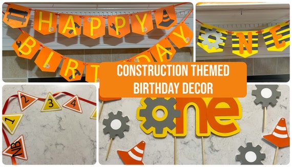 Construction Birthday Decorations First Birthday Decor - Etsy