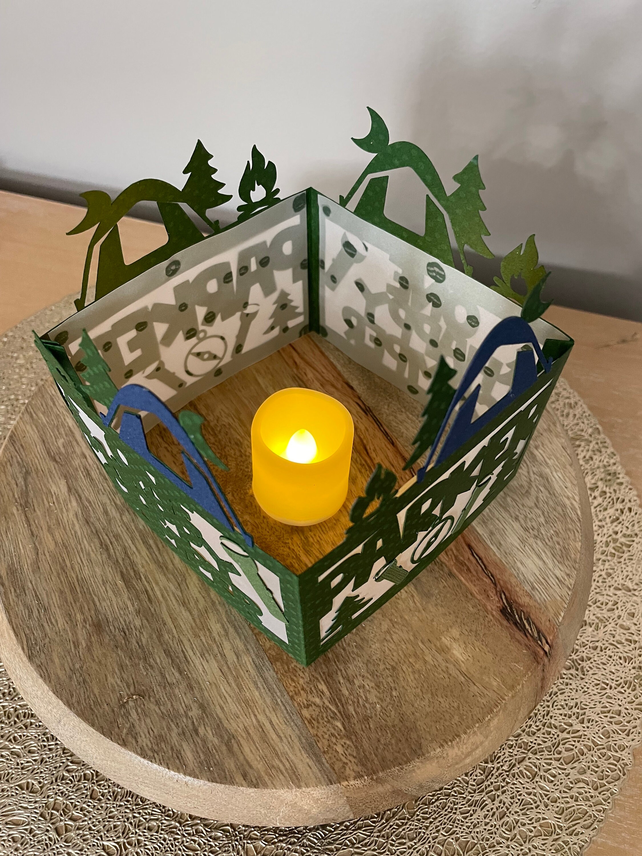 Camping Theme Birthday Party Table Centerpiece, Camping, Happy Camper ...