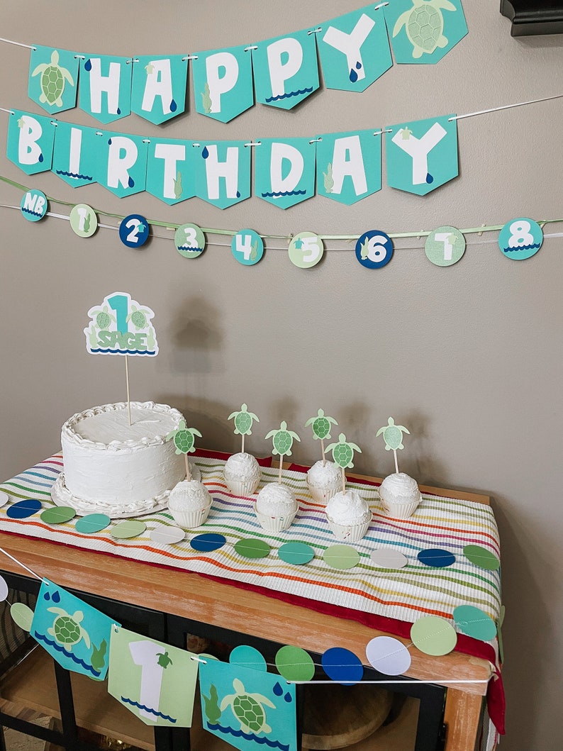 Sea Turtle Themed Birthday Door Sign, Sea Turtle, Ocean Birthday Door ...