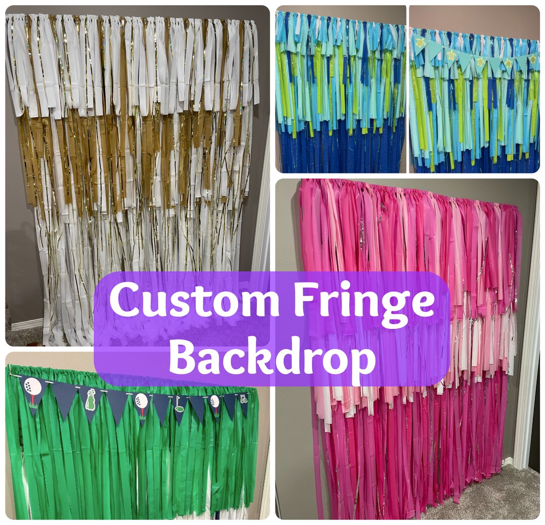 Custom Backdrop, Party Fringe Backdrop, Customized Fringe Backdrop ...