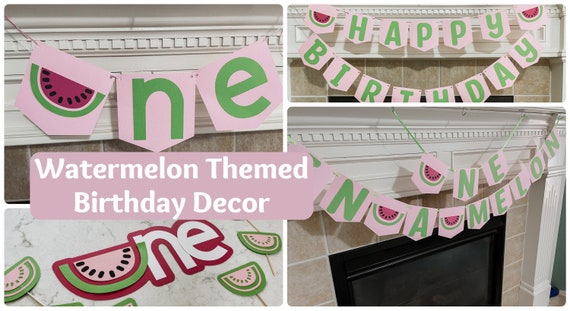 Watermelon Themed Birthday Decorations First Birthday - Etsy