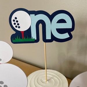 Golf Themed Cake and Cupcake Toppers, Hole in One Birthday, Golf Cake ...