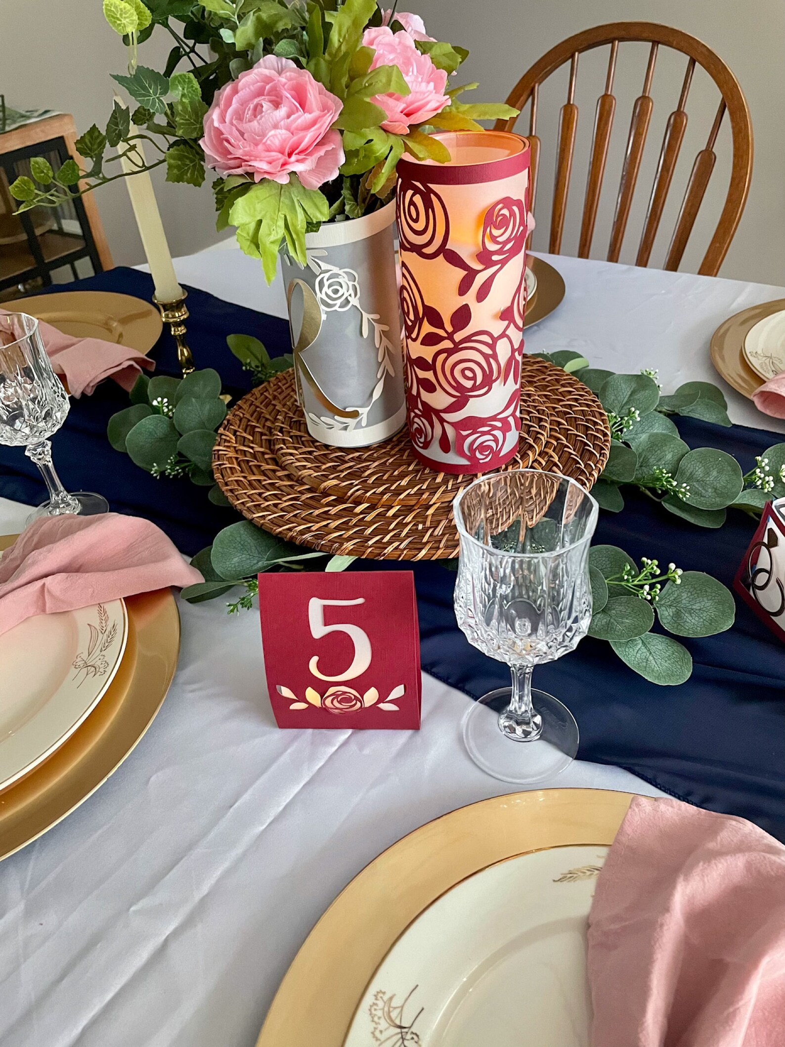 Customizable, Personalized Centerpiece, Lighted Centerpiece Set, Table ...