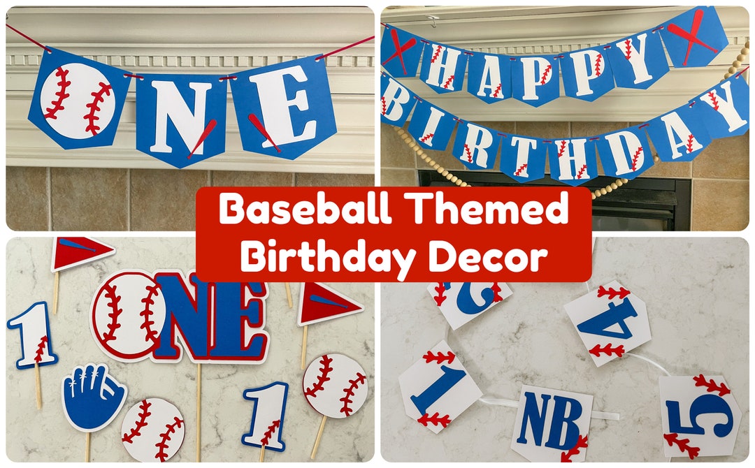Baseball Themed Birthday Decorations, Rookie of the Year First Birthday ...