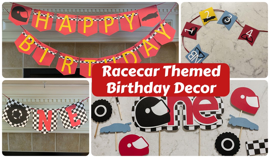 Racing and Racecar Themed Birthday Decorations, Two Fast Birthday Decor ...
