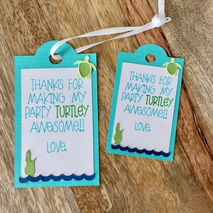 Sea Turtle Themed Gift Tag, Turtle, Ocean Party Favor Tag, Sea Turtle ...
