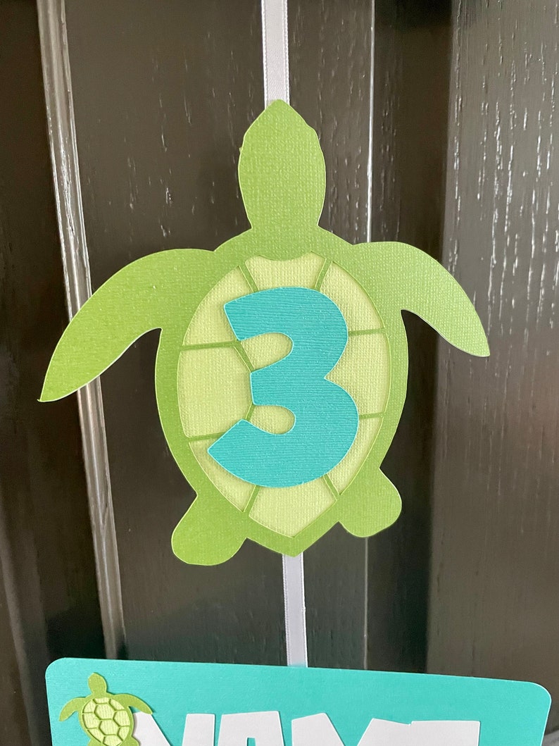 Sea Turtle Themed Birthday Door Sign, Sea Turtle, Ocean Birthday Door ...