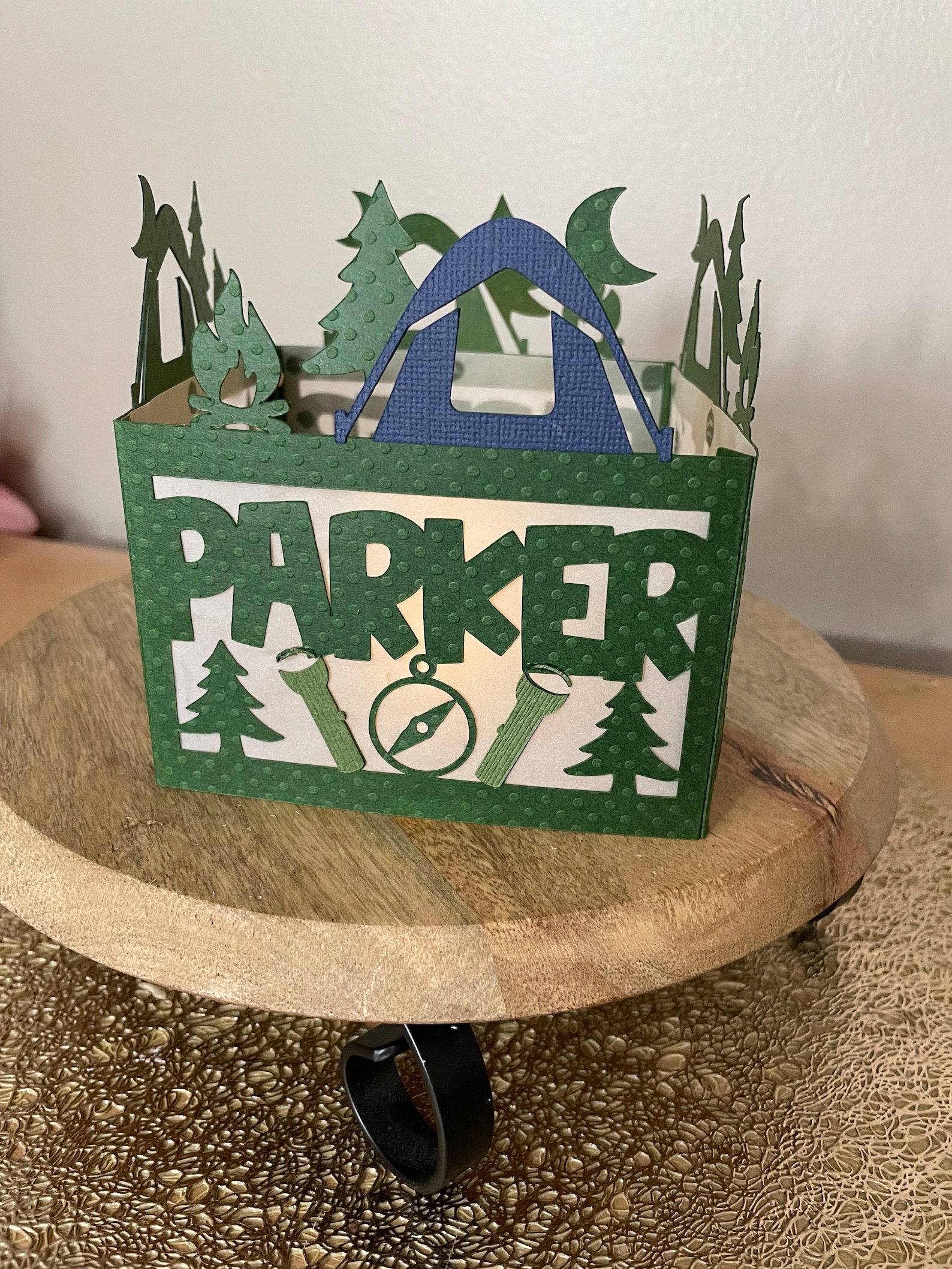 Camping Theme Birthday Party Table Centerpiece, Camping, Happy Camper ...