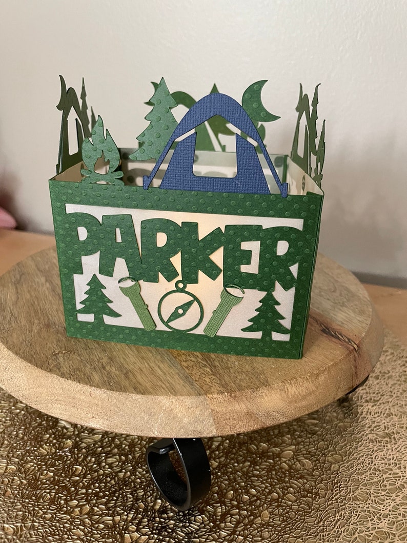 Camping Theme Birthday Party Table Centerpiece, Camping, Happy Camper ...