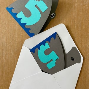 Shark Themed Birthday Invitations, Shark Birthday Invitations, Shark ...