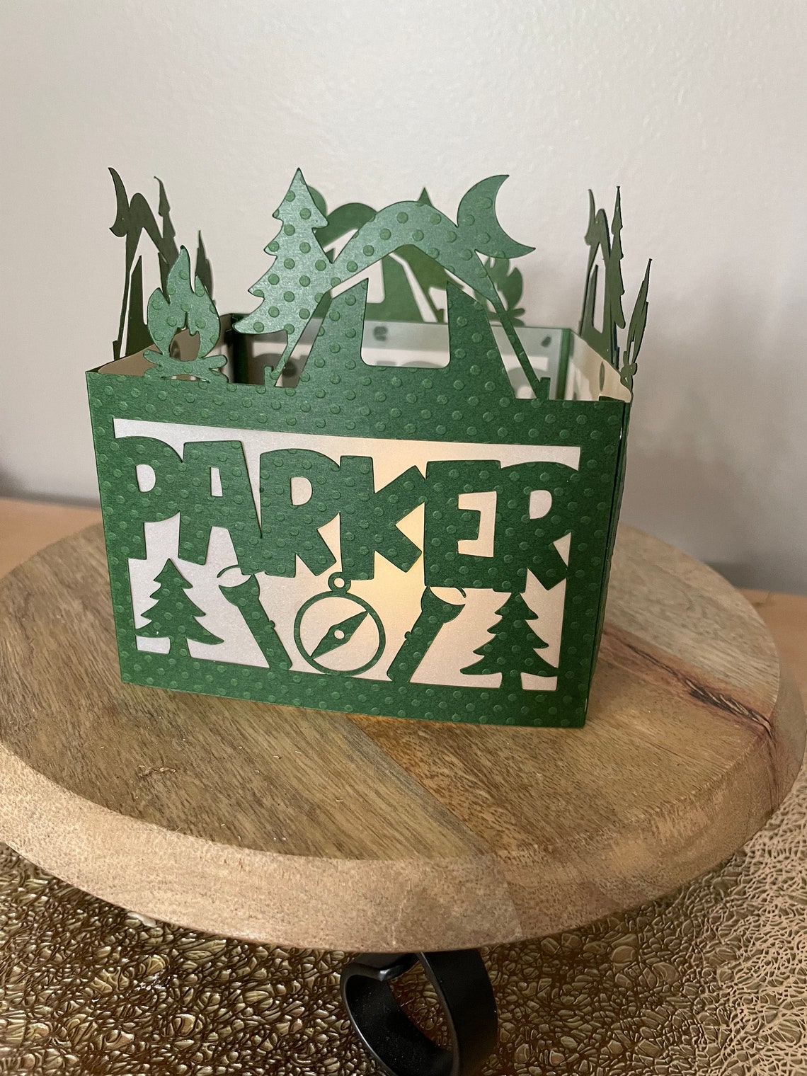 Camping Theme Birthday Party Table Centerpiece, Camping, Happy Camper ...