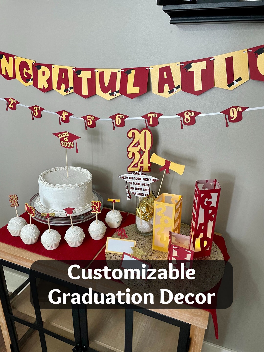 Graduation Customizable Decor, Coordinating Package - Full Decoration ...