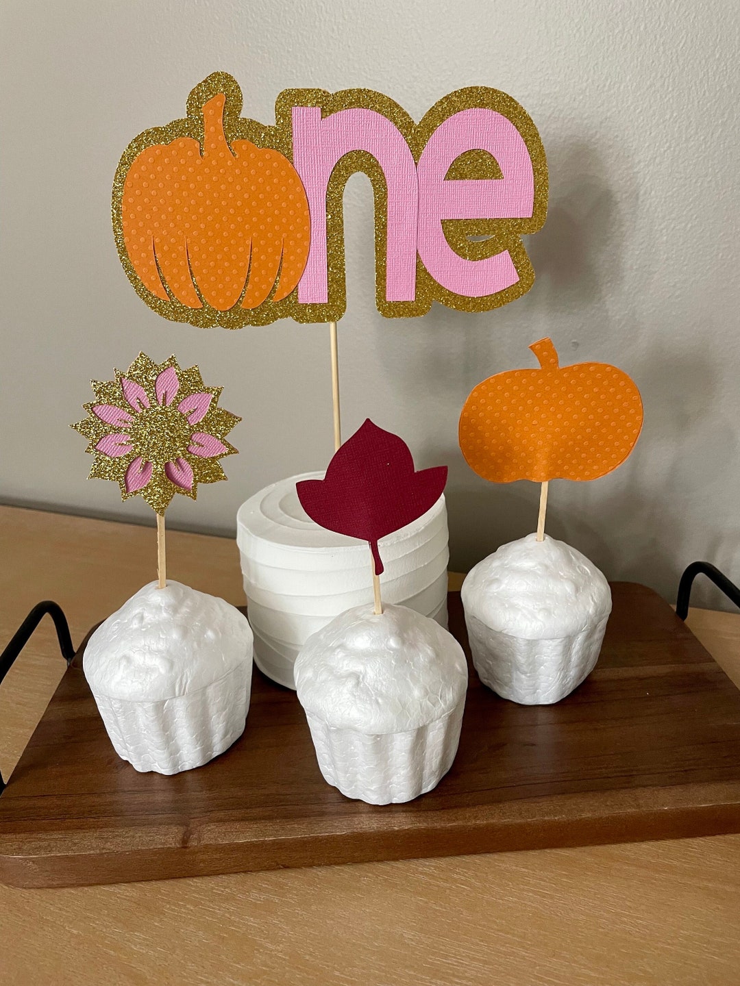 Fall Themed Cake and Cupcake Toppers, Girl Fall Cupcake Toppers, Our ...