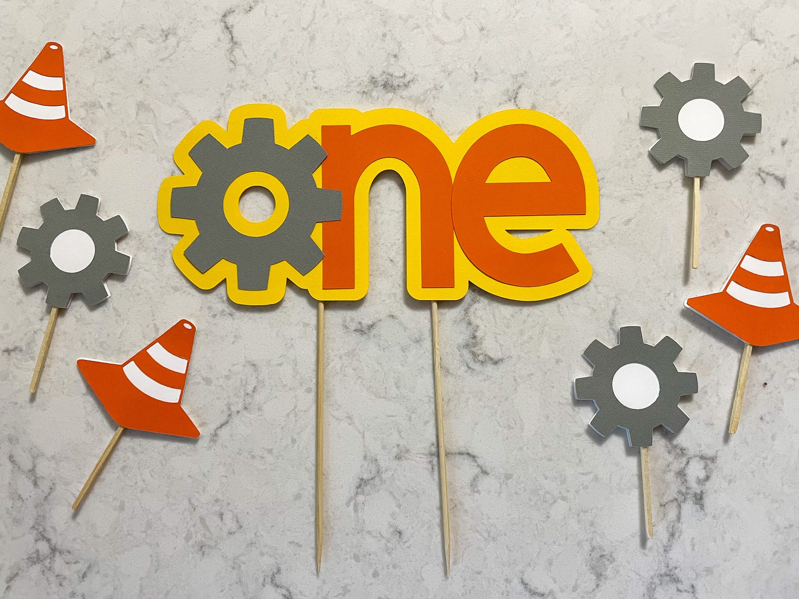 Construction Birthday Decorations, First Birthday Decor Pack, Diggin ...
