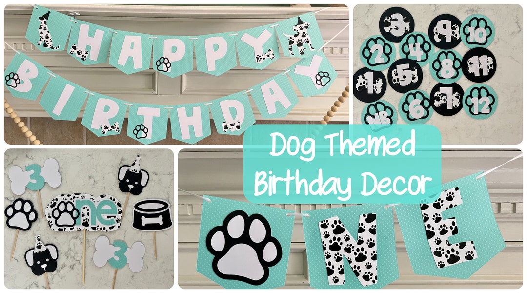 Dog Themed Birthday Decor, Birthday Decorations, Dog First Birthday ...