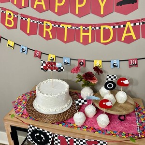 Racing Themed Birthday Table Centerpiece, Racecar Birthday Table ...