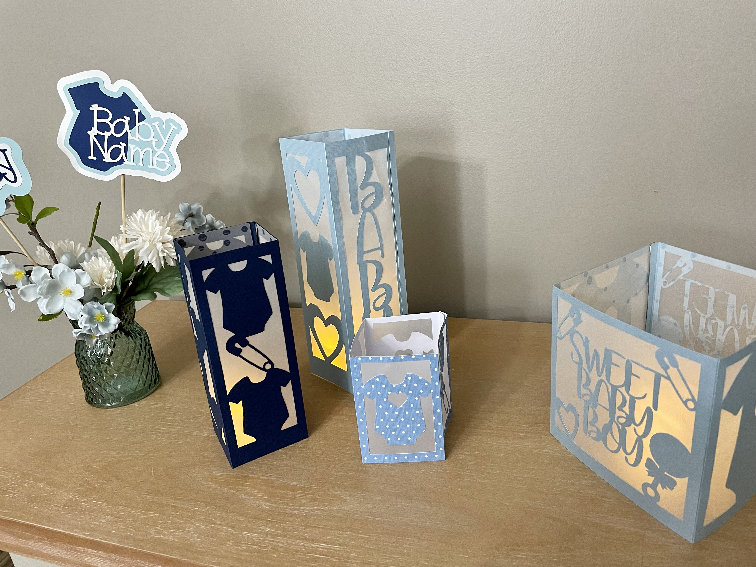 Baby Shower Table Decor, Baby Boy Shower Table Decor, Baby Shower Table ...