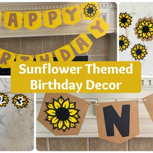 Sunflower Themed Birthday Decorations, Sunflower First Birthday ...