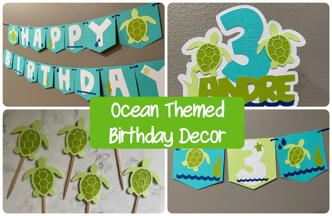 Ocean, Sea Turtle, Marine Animal, Water Themed Birthday Decorations ...
