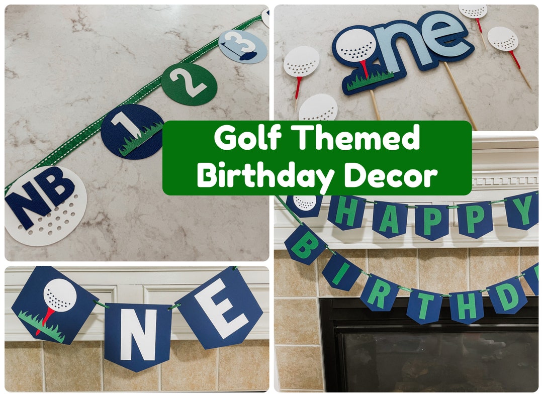 Golf Themed Birthday Decorations First Birthday Decor Pack - Etsy