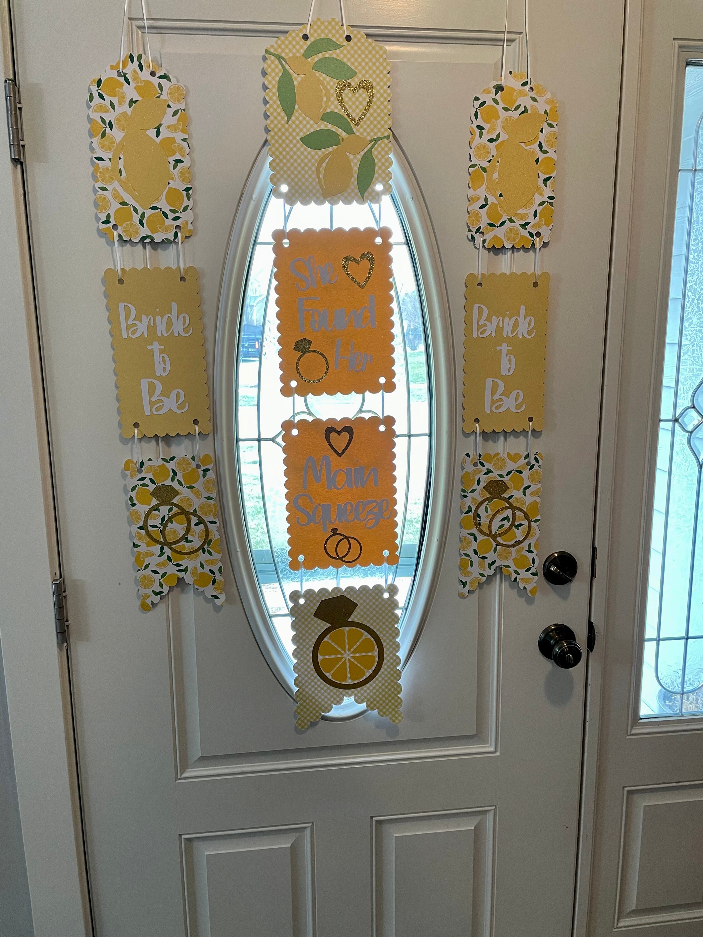 Lemon Bridal Shower Hanging Banner, Lemon Themed Bridal Shower Door ...