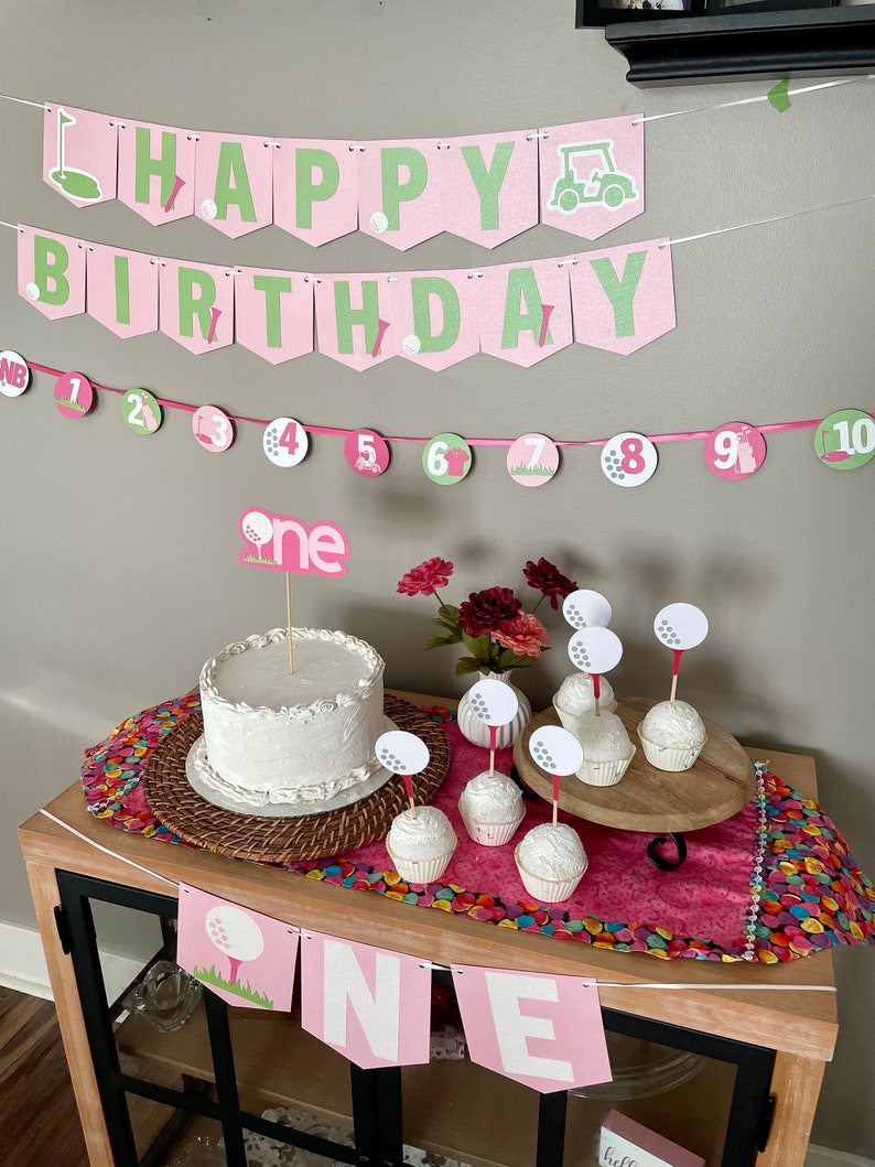 Golf Themed Girl Golf Birthday, Pink Golf Birthday Decorations, Golf ...