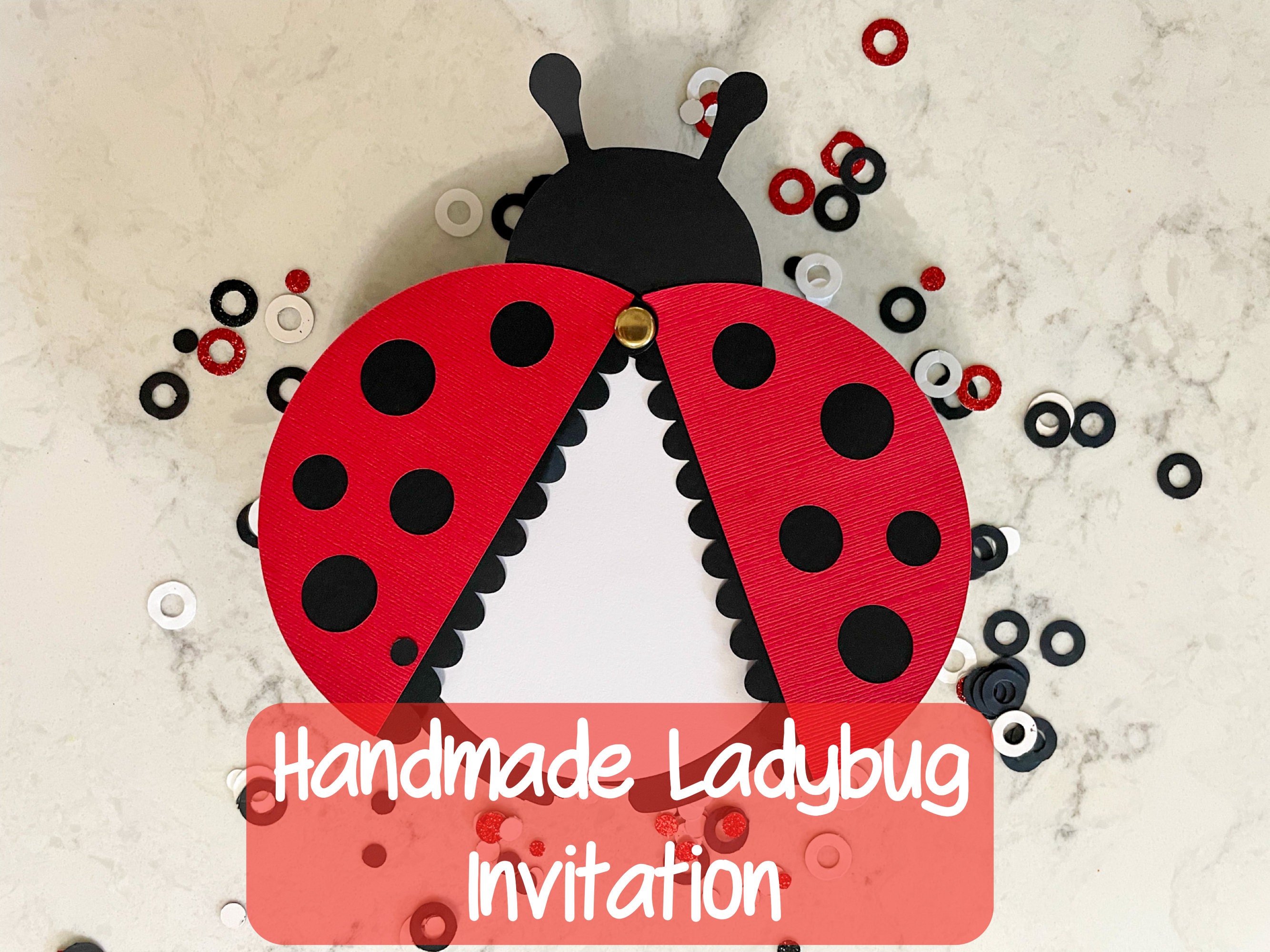 Ladybug Invitations Ladybug Birthday Invitations Ladybug Party ...