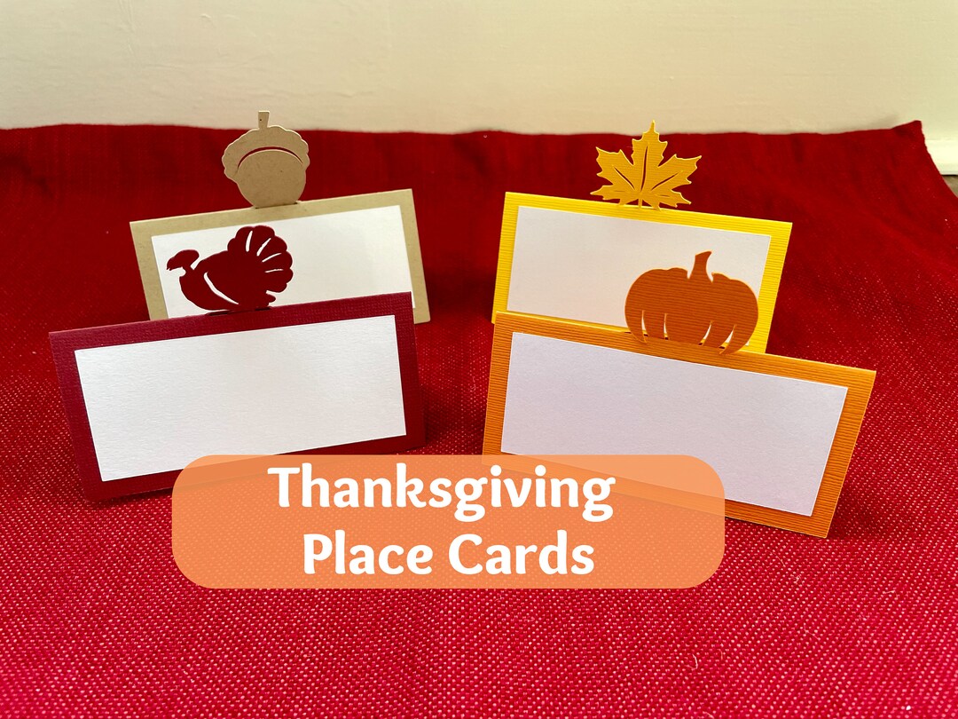 Thanksgiving Place Cards, Fall Party Place Cards, Fall Themed Food Tent ...