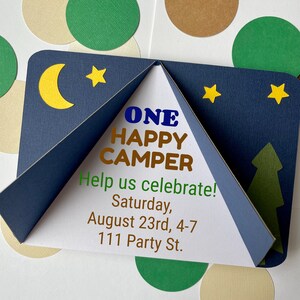 Tent, Camping Invitations, Camping, Tent Theme Birthday Invitations ...