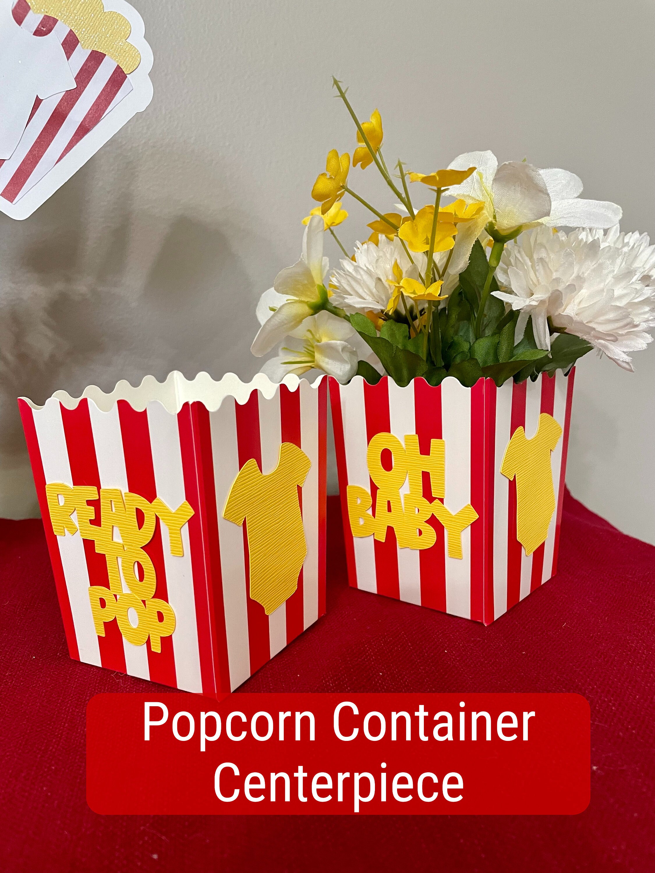 Popcorn Theme Baby Shower Table Decor, Mama is Ready to Pop Baby Shower ...