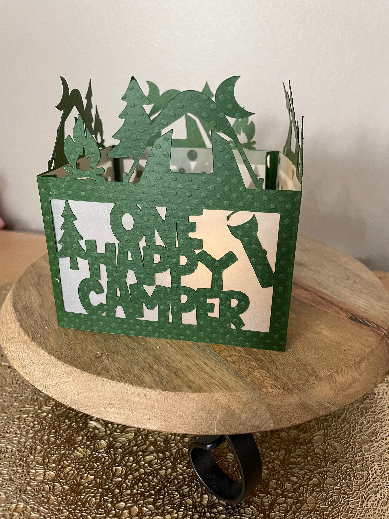 Camping Theme Birthday Party Table Centerpiece, Camping, Happy Camper ...