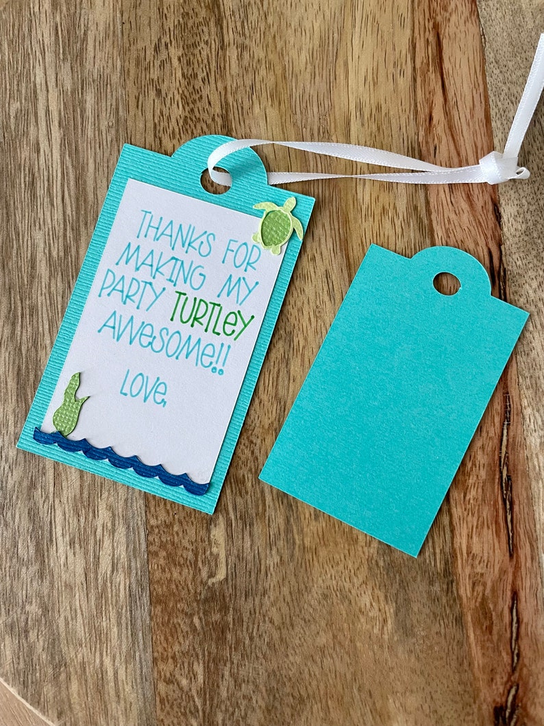 Sea Turtle Themed Gift Tag, Turtle, Ocean Party Favor Tag, Sea Turtle ...
